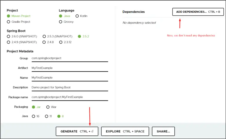 How To Create Spring Boot Project Using Spring Initializr Codedec